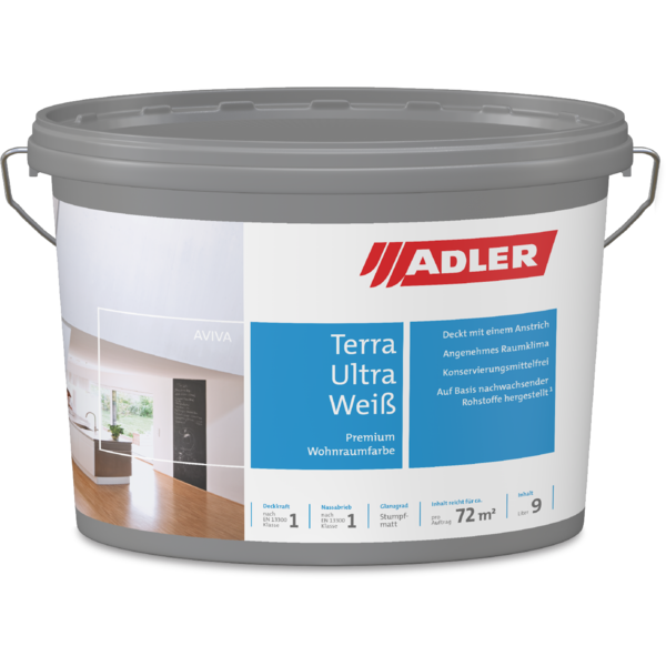 Aviva Terra Ultra-Weiß Weiß 3 l - ADLER Verven